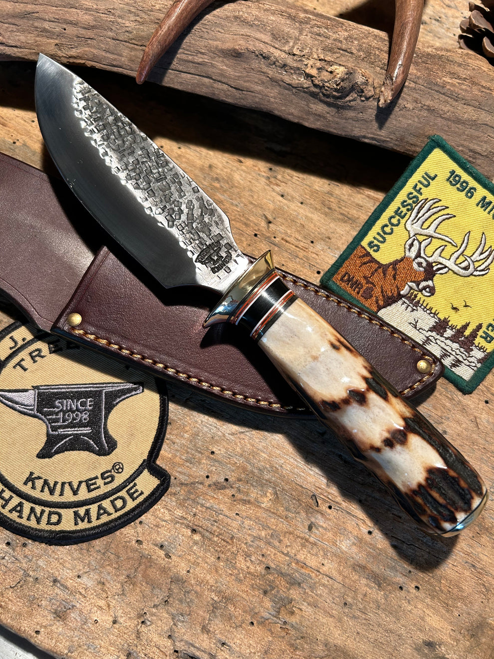 Treeman Alaskan Finger Grove Sambar Stag 5" Hammer Mark Blade ...