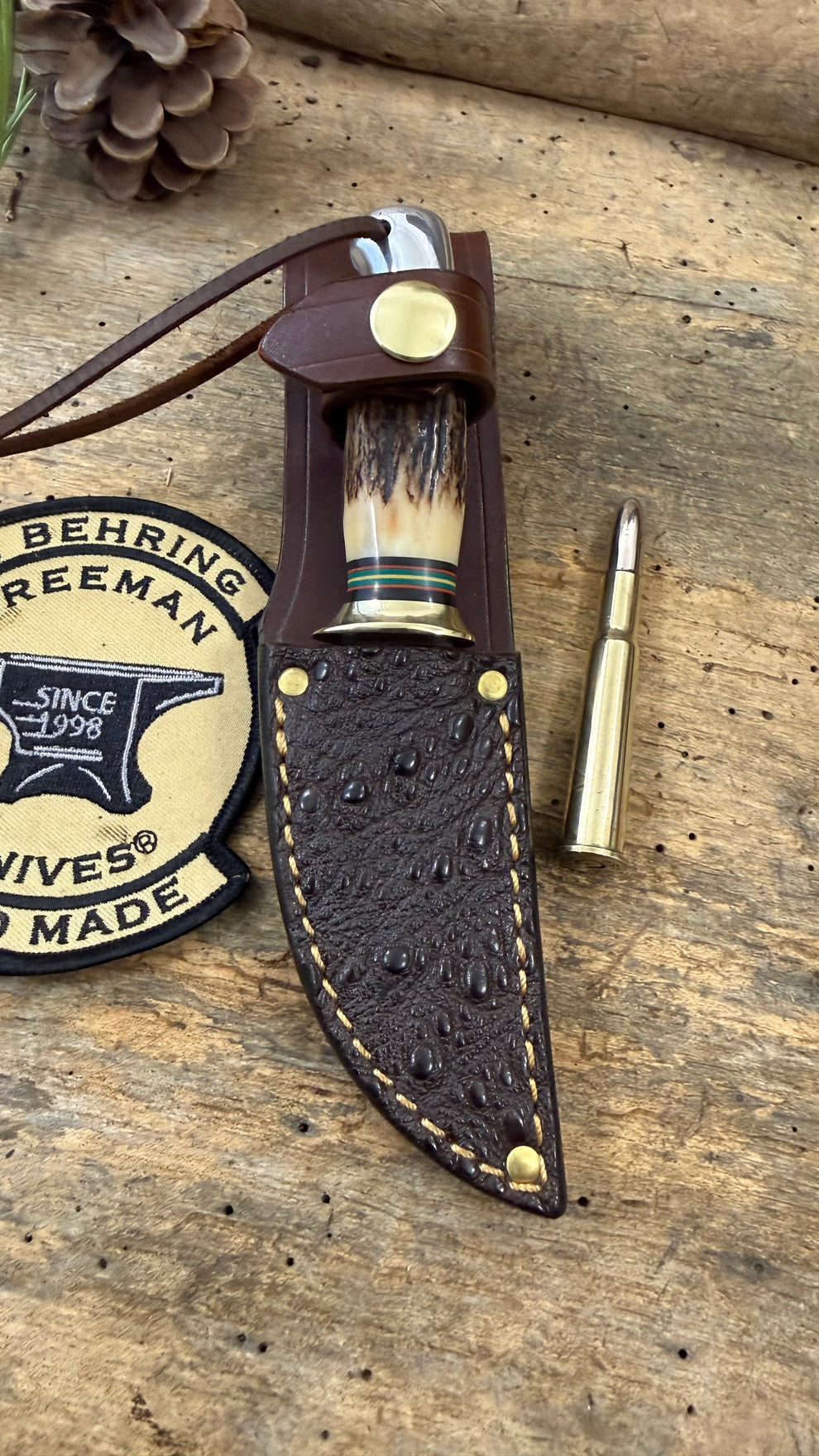 Lil Hunter 3" Blade Stag Aluminum Snapping Turtle Sheath – treemanknives