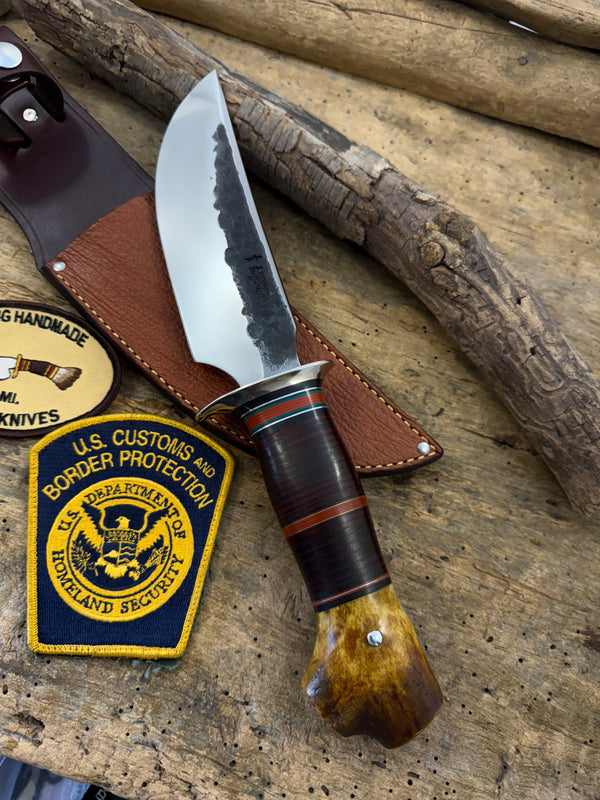 BIG Fat Hunter Fighter Hammer Mark HH Crotch Stag Shark – treemanknives